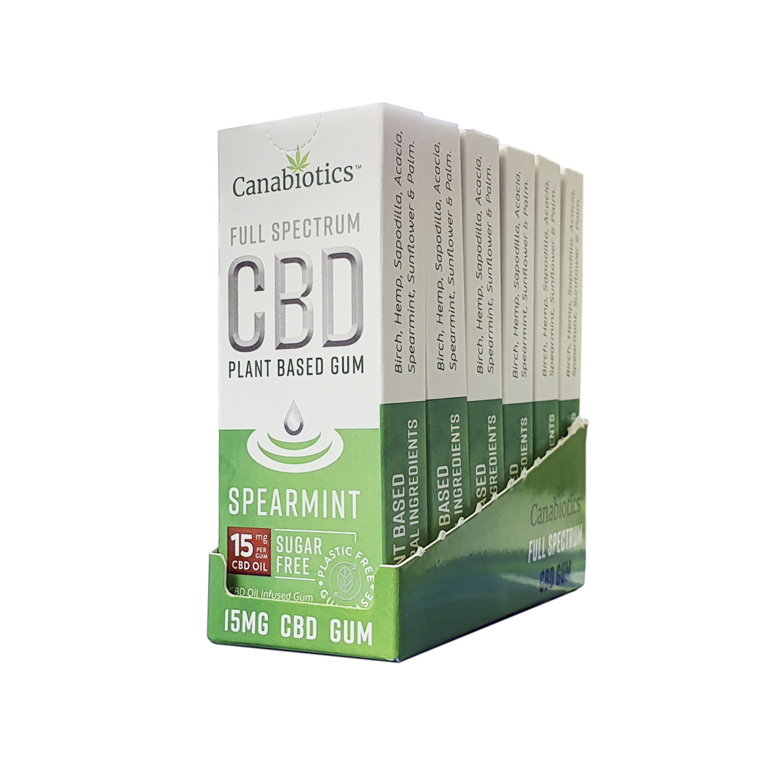 15mg Spearmint CBD Chewing Gum (10pcs) | CBDgum.uk